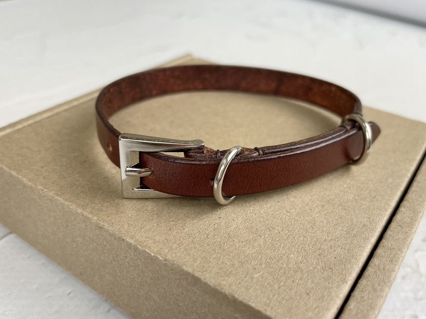 Ошейник для собачки\щенка\кошки. Натуральная кожа