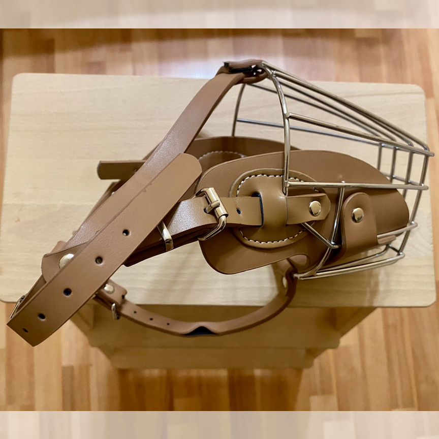 Намордник металл с нат. кожей для крупных собак