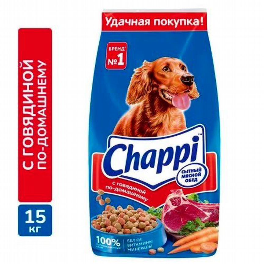 Корм для собак chappi 15 кг
