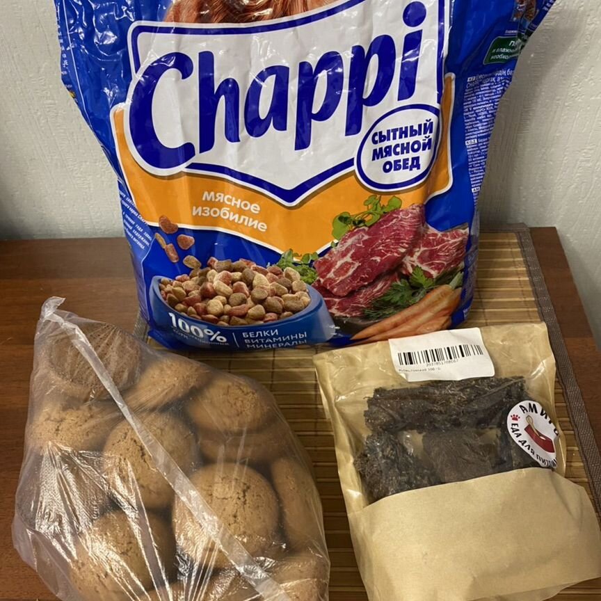 Корм чаппи рубец говяжий печенюшки овсяные