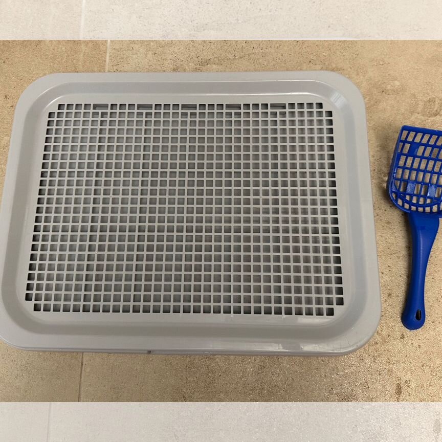 Лоток для собак под пеленку и наполнитель