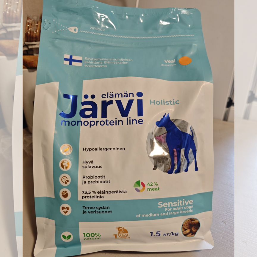Корм для собак jarvi телятина монопротеин