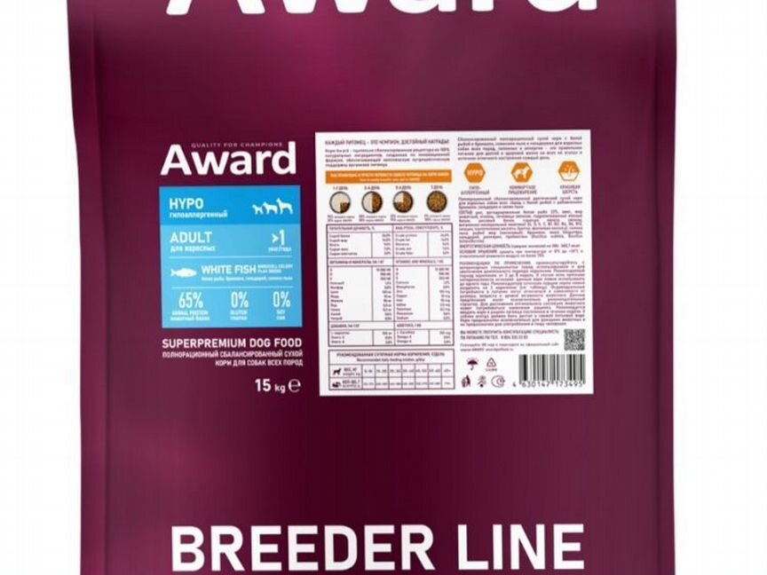 Корм Award 15кг