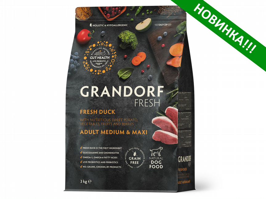 Корм Grandorf Fresh для средних и крупных собак