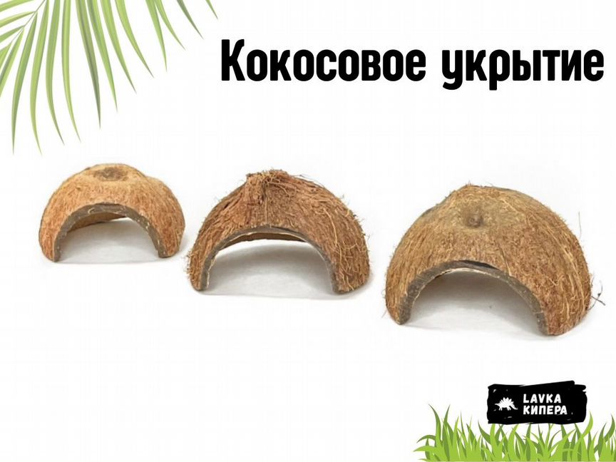 Экологичные укрытия для террариума «Кокос»