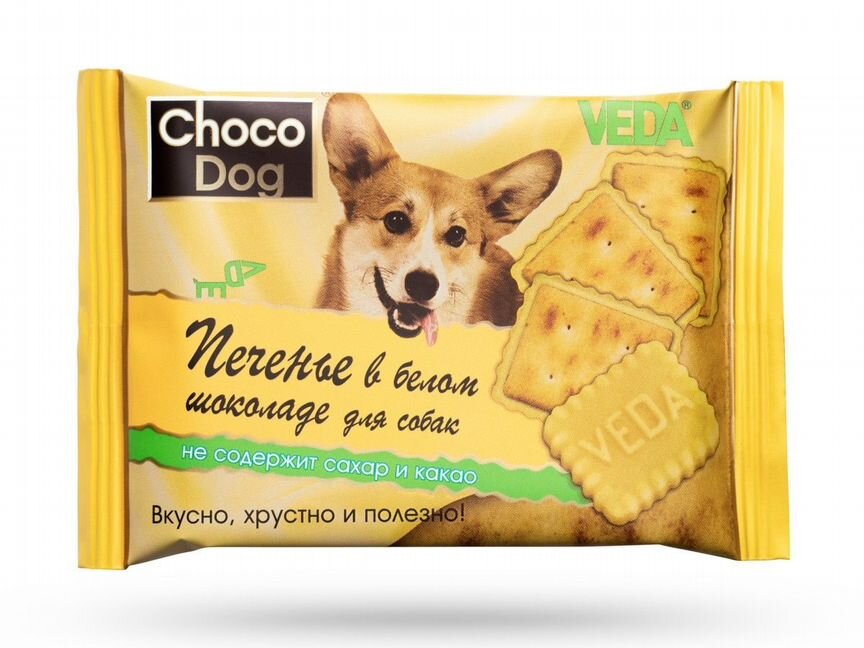 Веда Choco Dog Печенье в белом шоколаде для собак
