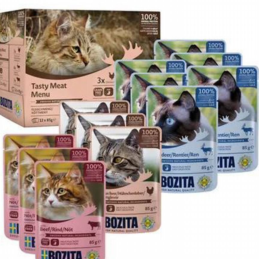 Паучи bozita мясной микс