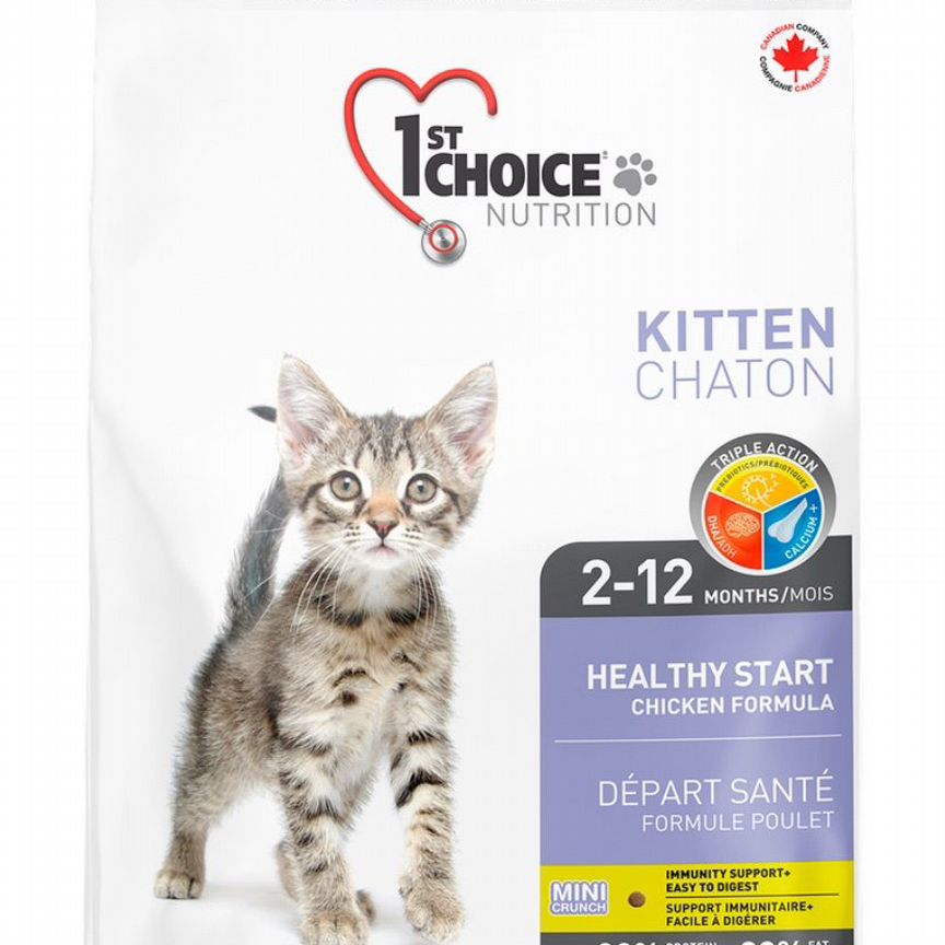 Корм 1st Choice Kitten для котят, с курицей