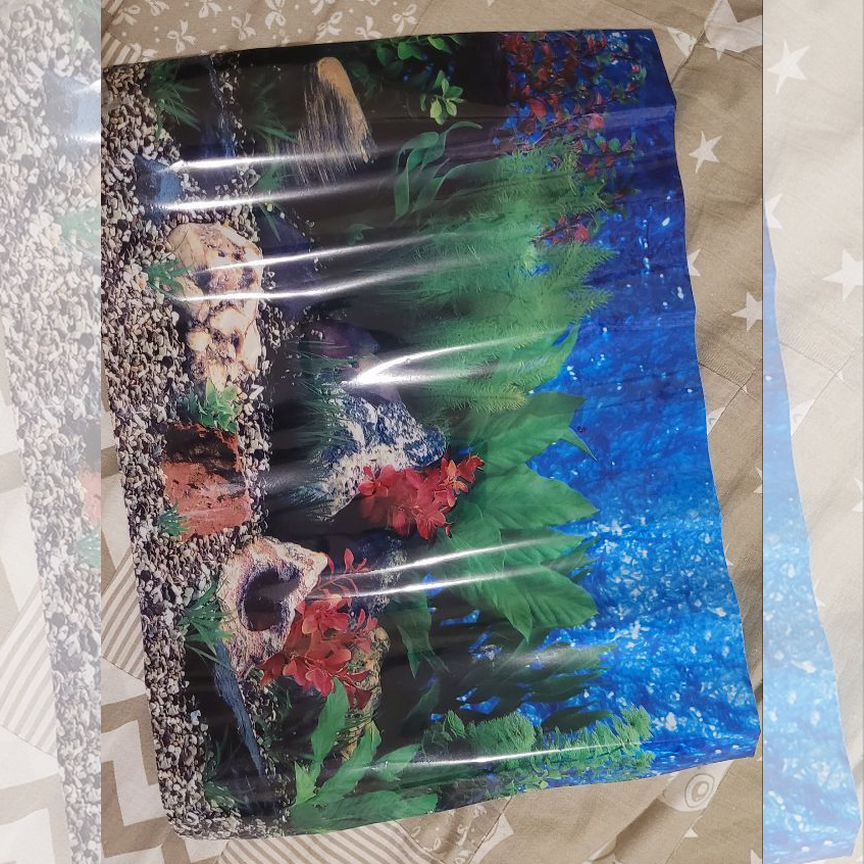 Фон для аквариума(лист), размер 28 см*39 см