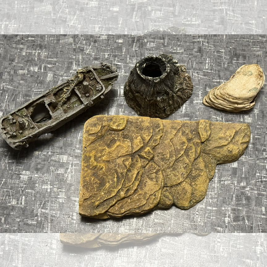 Декор для акварима и магнитный остров для черепах