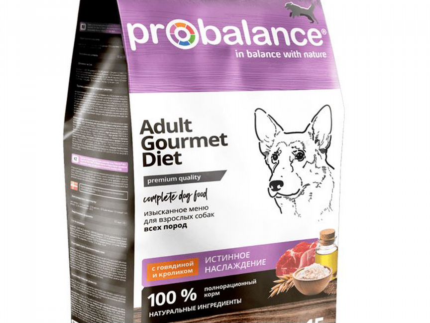 Сухой корм для собак Probalance с кроликом 15 кг