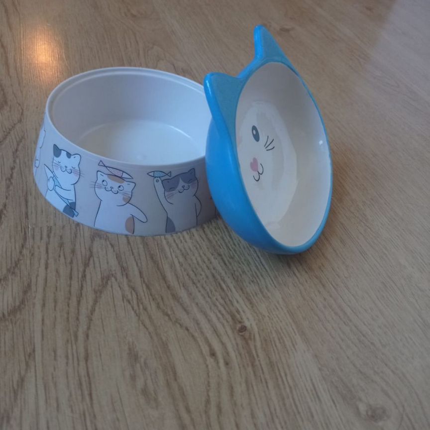 Миски для кошек керамика и пластик