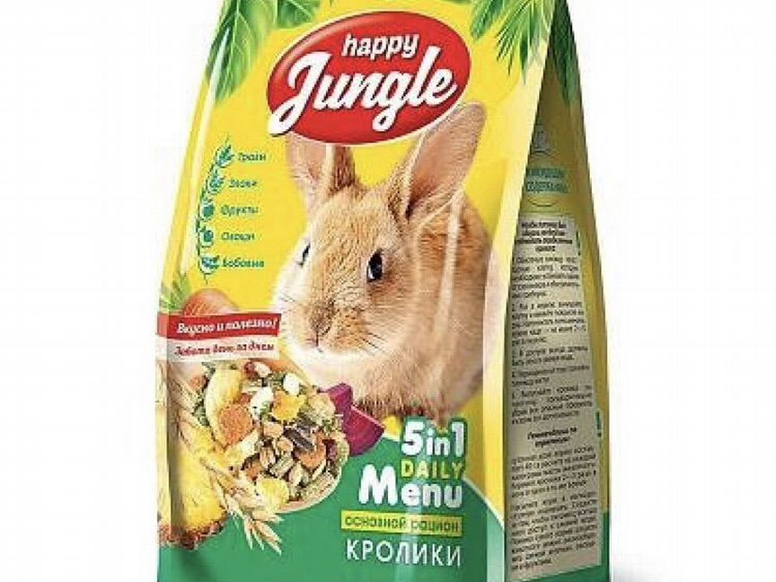 Happy Jungle корм для кроликов, 400 гр