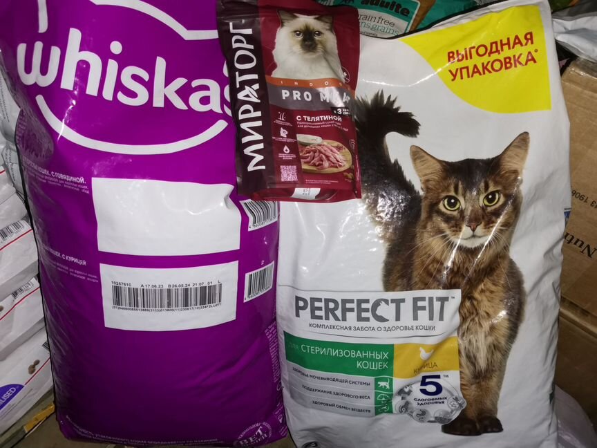 Сух Корм Вискас для кошек Мираторг Pro Meat Перфит