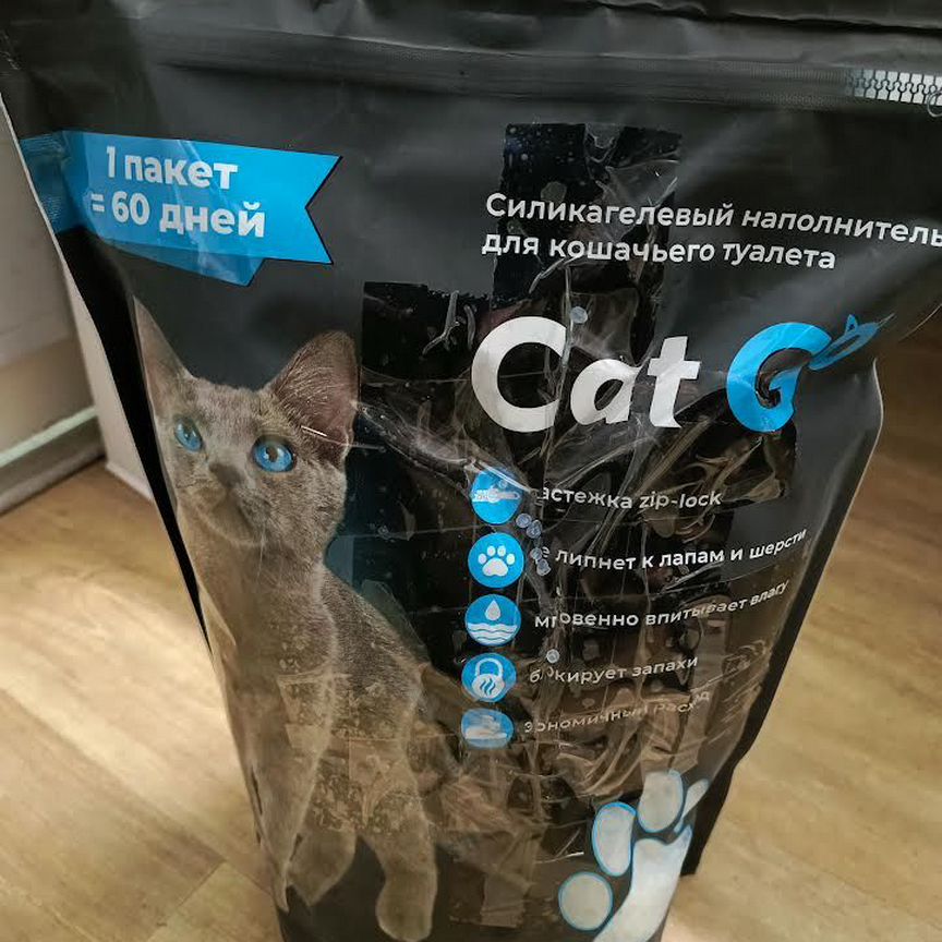 Наполнитель д/кошек Cat Go силикагель 3,5 кг/8 л