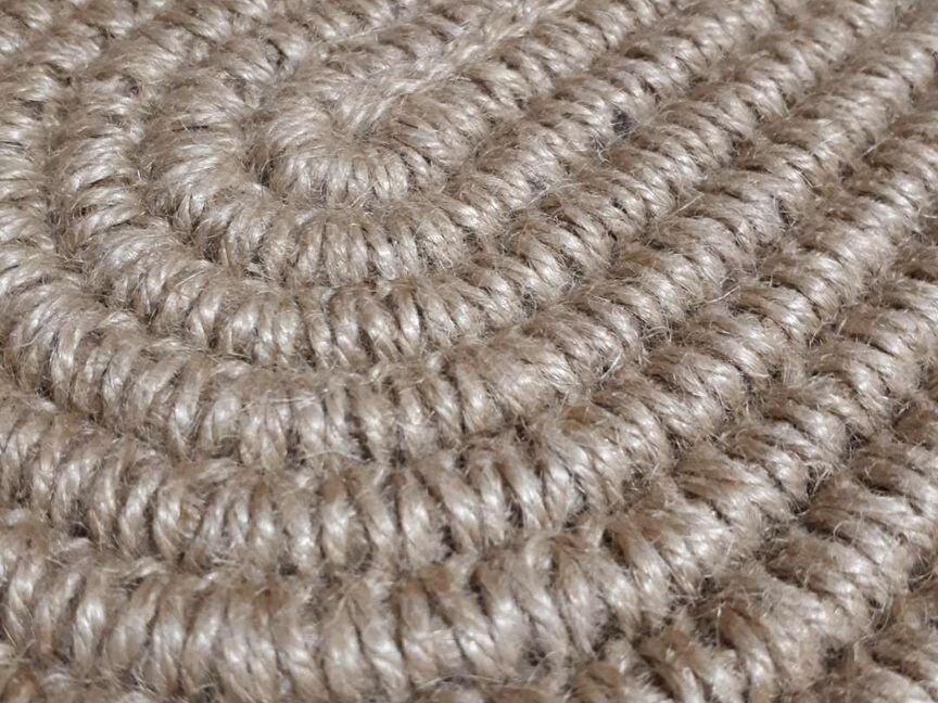 Джутовый коврик овальный