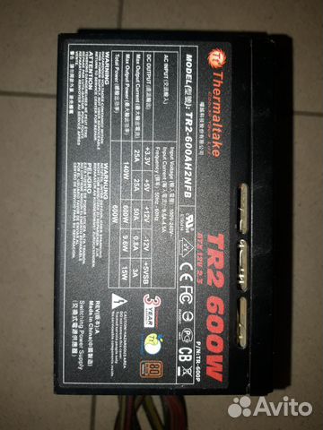 Блок питания thermaltake TR2 600WT купить в Санкт-Петербурге | Электроника | Авито
