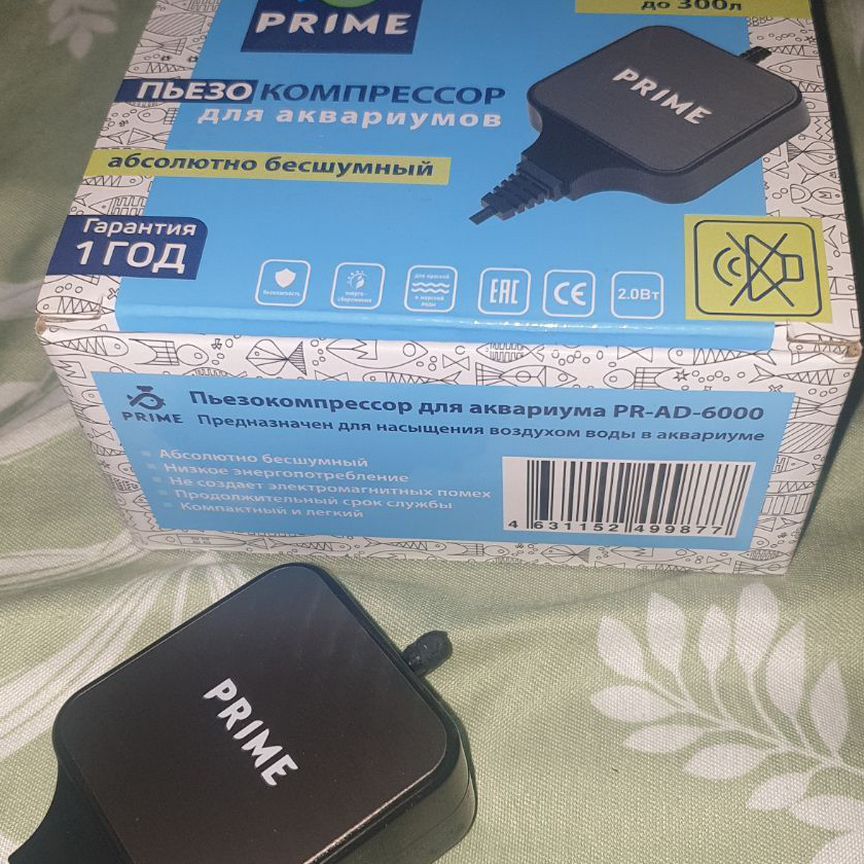 Пьезокомпрессор для аквариума prime PR-AD 6000