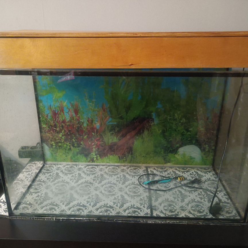 Аквариум 140литров с коробом с подсветкой