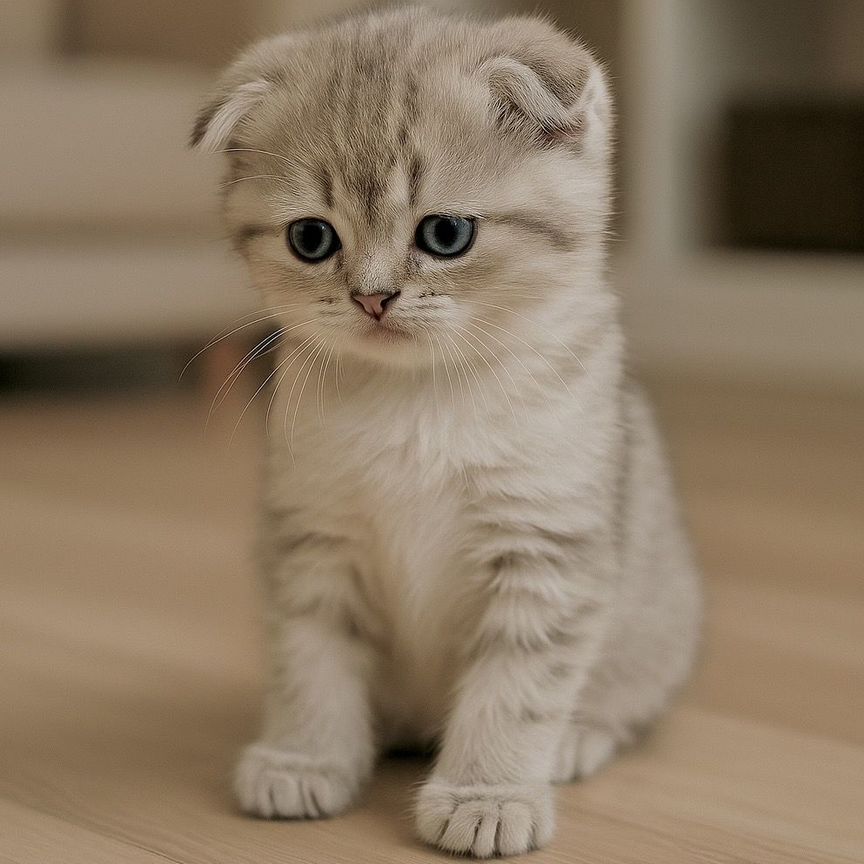 Шотландский вислоухий короткошёрстный котёнок