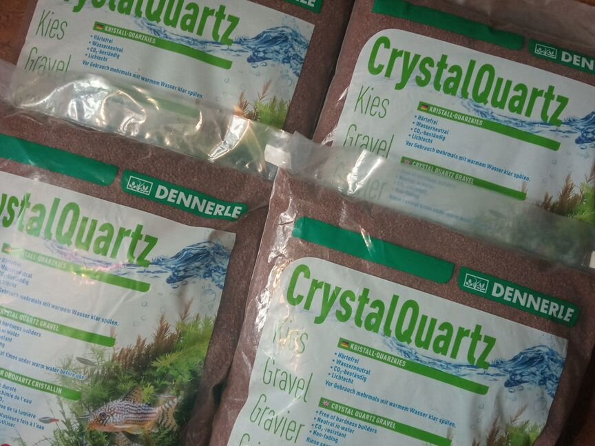 Грунт Dennerle Сrystal Quarz новый, по 10 кг, 4 шт