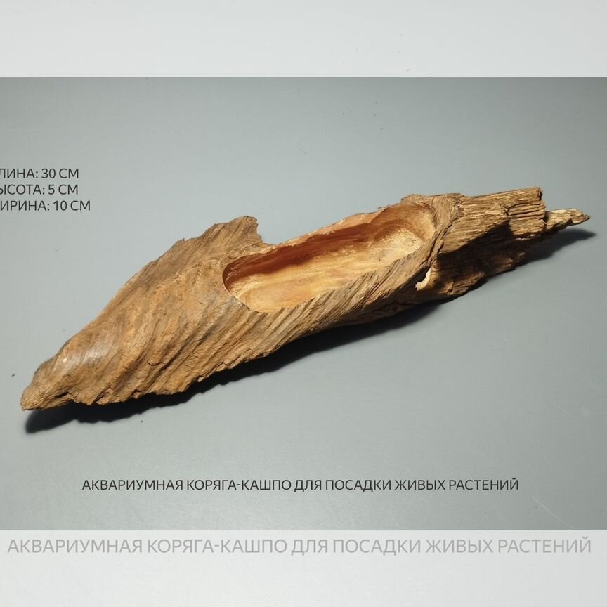 Аквариумная коряга кашпо для посадки растений №8