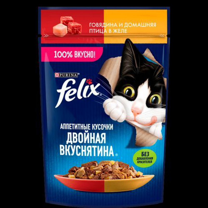 Влажный корм для кошек"Felix"