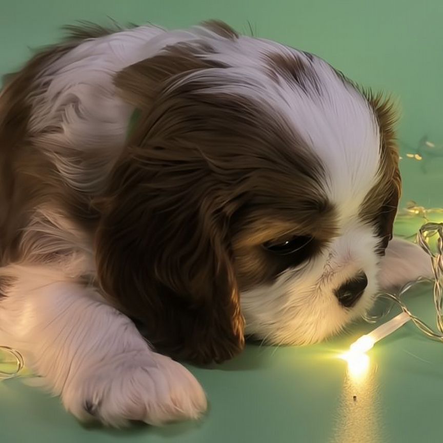 Кавалер кинг-чарльз-спаниель, щенок