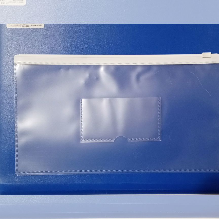 Папка-конверт хат 15*26см на молнии прозрачная 2шт