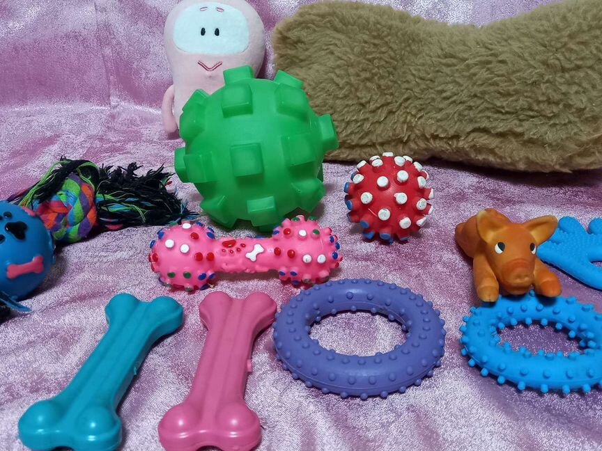 Лежанка и игрушки для животных б/ у