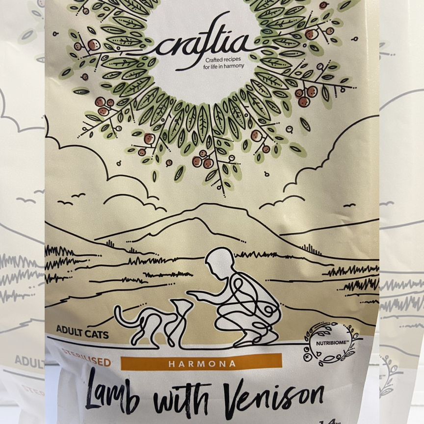 Сухой корм для кошек craftia 1,4 кг