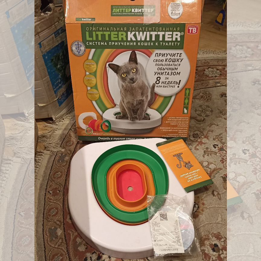 Litter kwitter приучает кошку ходить в унетаз