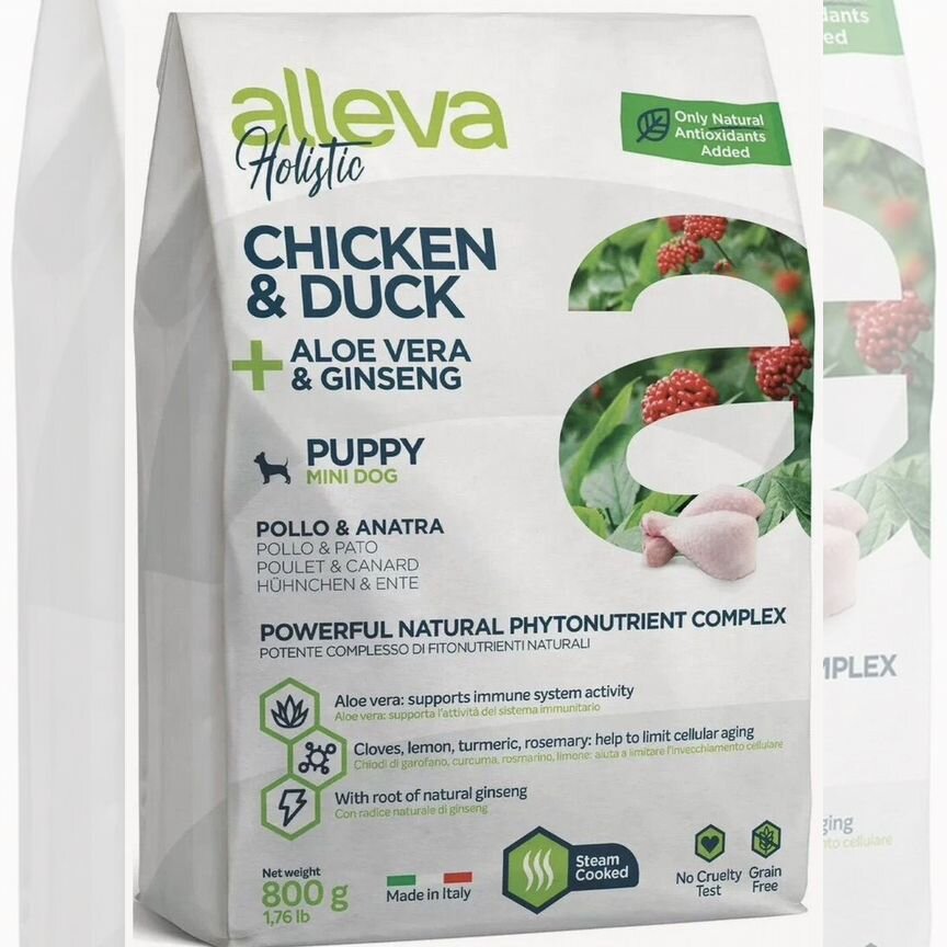 Корм для щенков alleva holistic