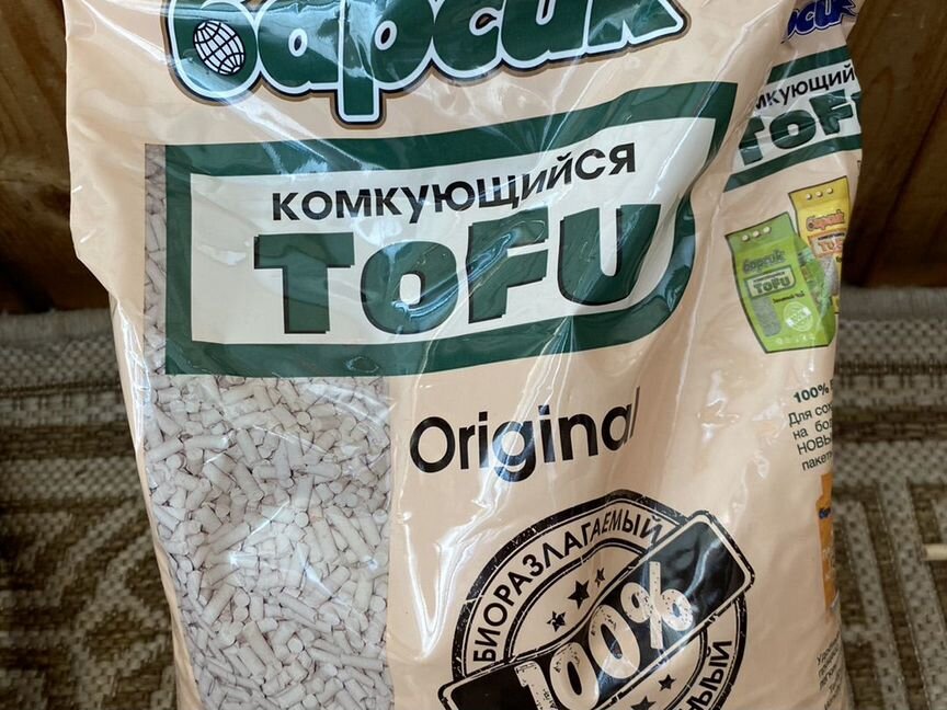 Наполнитель "Барсик" комкующийся Тофу