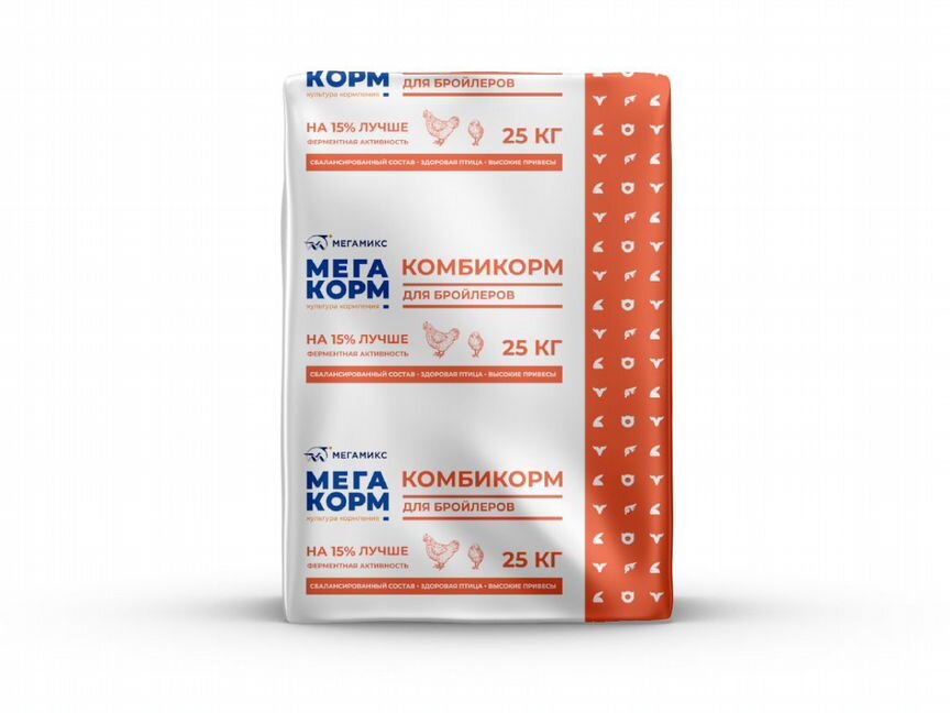 Комбикорм пк5-2 для бройлер 31-42дн(Мегамикс) 25кг