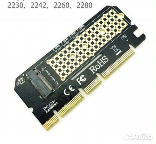 Переходник адаптер M2 Nvme pci-x16 (x4 ) 3.0 ssd с купить в Санкт ...