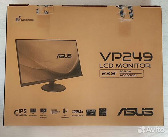 Asus VP249 1920x1080, IPS 60 Гц, встроен. динамики купить в Санкт ...