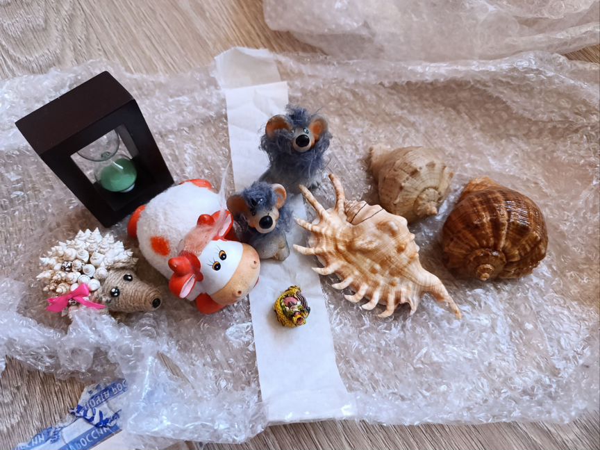Статуэтки, ракушки пакетом для интерьера,аквариума