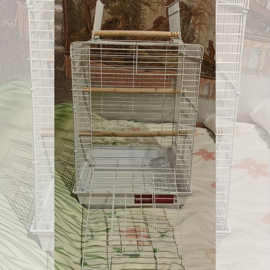 Клетка для попугая большая 40х40х60