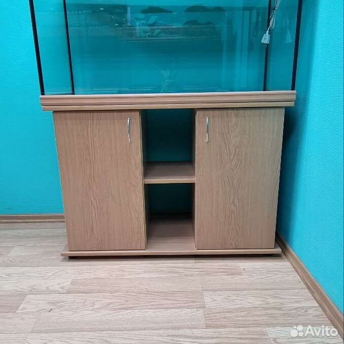 Аквариум новый с тумбой 200л цвет бук
