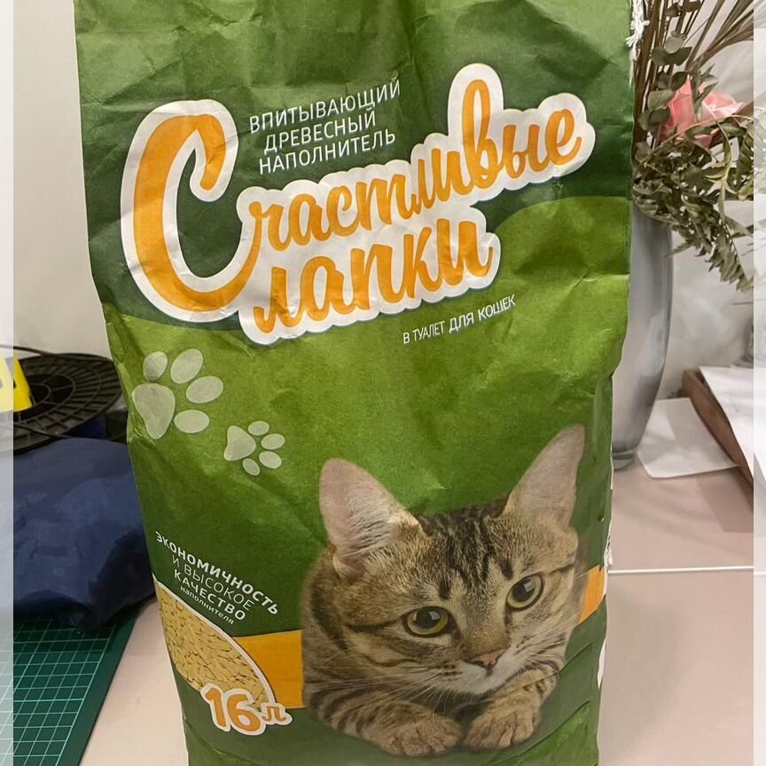 Наполнитель для кошачьего туалета древесный