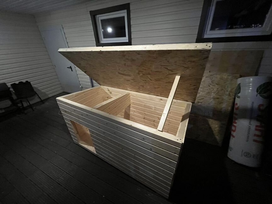 Теплая будка для собак