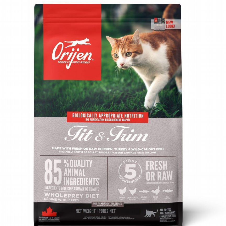 Orijen Cat Fit & Trim (курица, индейка) 5.4кг