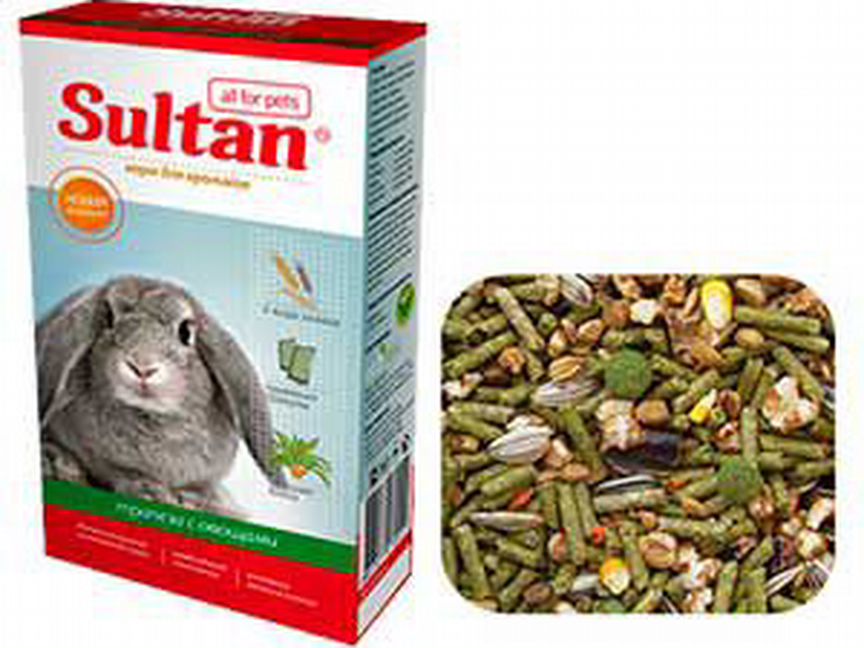 Корм султан для кроликов "новый состав" 400гр