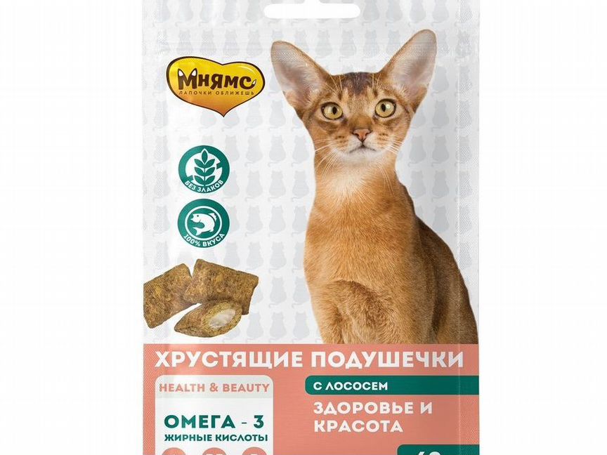 Мнямс Хруст. Подуш. Здор. и Красота для кошек 60г