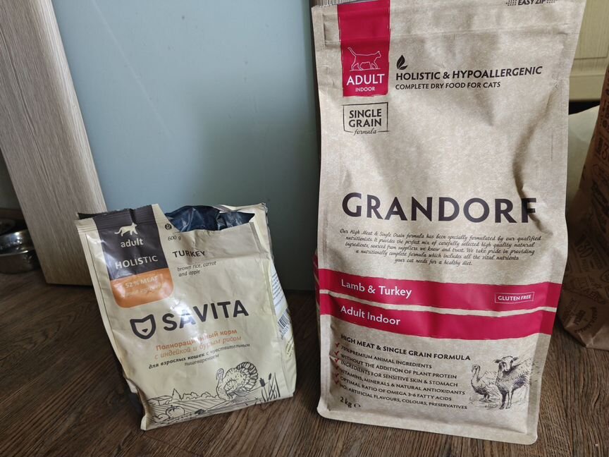 Сухой корм для кошек Grandorf и Savita