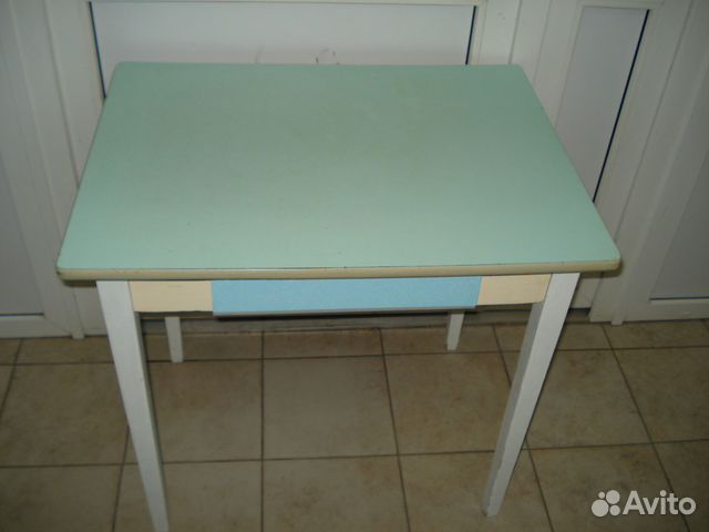 Стол кухонный разборный Берёзка голубой СССР купить в Санкт-Петербурге ...