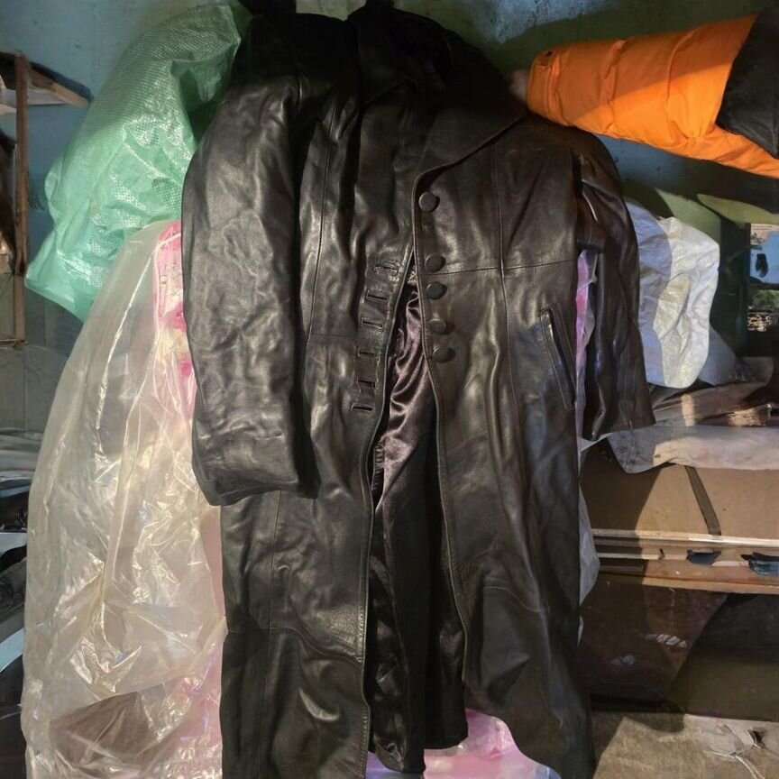 Плащ женский кожаный