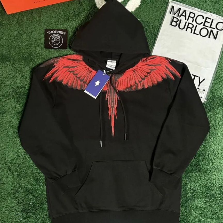 Худи Marcelo burlon красное