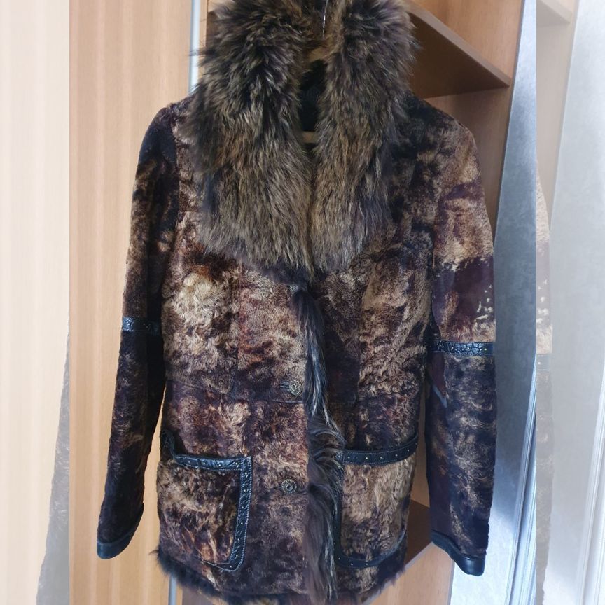 Полушубок из овчины женский 46 раз
